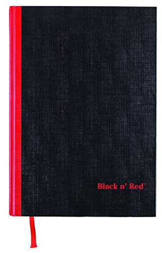 Black n' Red Casebound Hardcover Notebook, 11-3/4" x 8-1/4", Black/Red, 96 Ruled Sheets, Sold as 6 Pack (D66174)