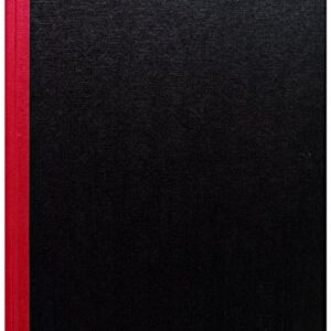 Black n' Red Casebound Hardcover Notebook, 11-3/4" x 8-1/4", Black/Red, 96 Ruled Sheets, Sold as 6 Pack (D66174)