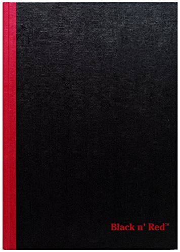 Black n' Red Casebound Hardcover Notebook, 11-3/4" x 8-1/4", Black/Red, 96 Ruled Sheets, Sold as 6 Pack (D66174)