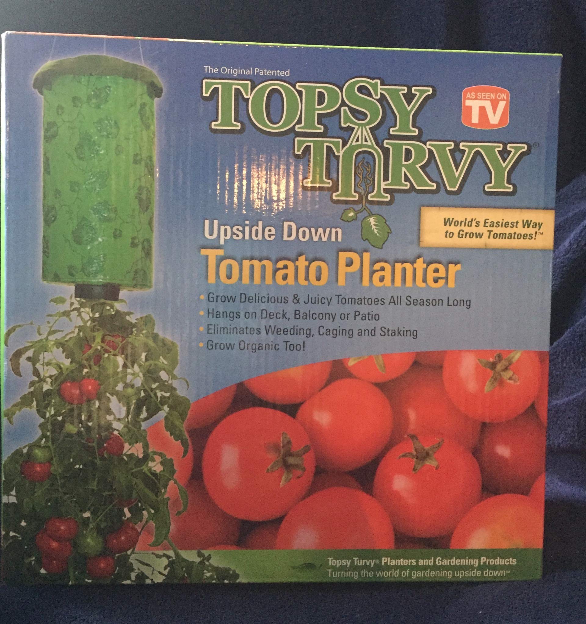 Sawan Shop 1 Upside Down Tomato Planter w/ Vertical Grow Bag - World's Easiest