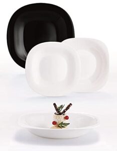 dajar carine luminarc dinner set 18–piece white / black