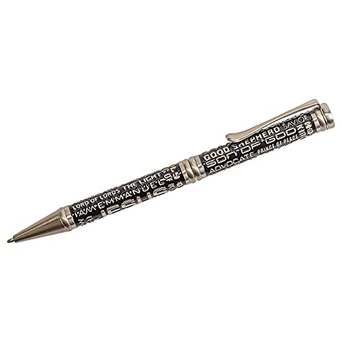 Dicksons Way the Truth Life Names of Jesus Antique Silvertone Metal Black Ink Ballpoint Pen