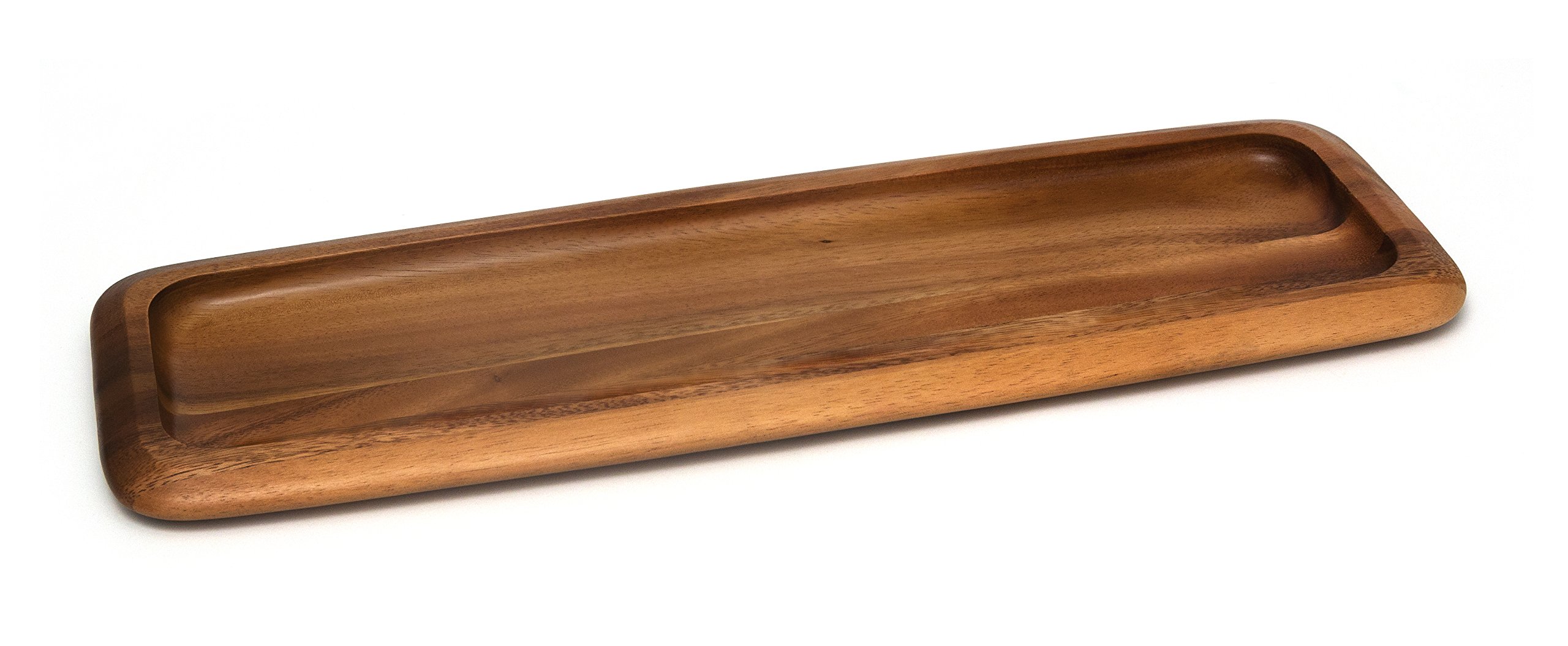 Lipper International Acacia Narrow Serving Tray for Sushi or Cheese, 18.25" x 6.13" x 0.75"