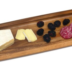 Lipper International Acacia Narrow Serving Tray for Sushi or Cheese, 18.25" x 6.13" x 0.75"