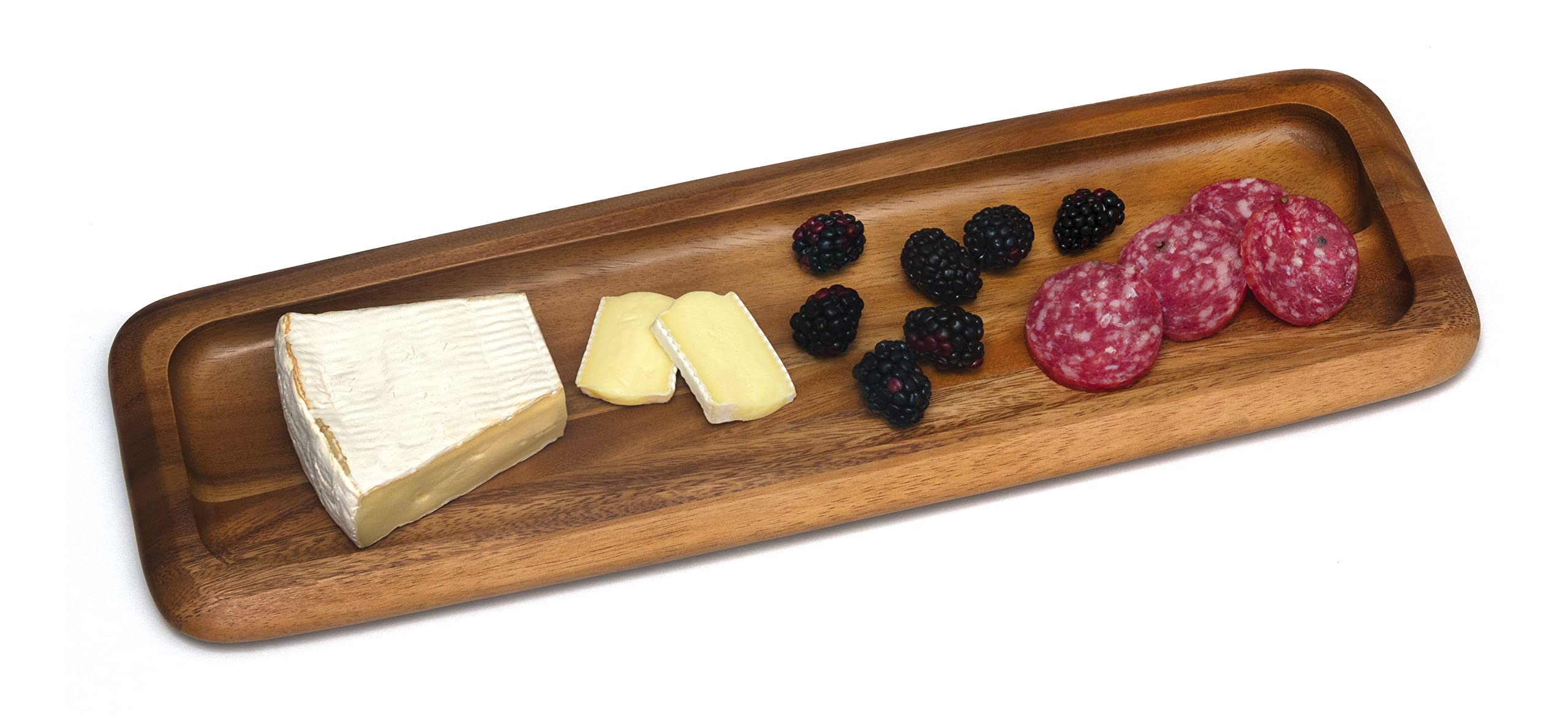 Lipper International Acacia Narrow Serving Tray for Sushi or Cheese, 18.25" x 6.13" x 0.75"