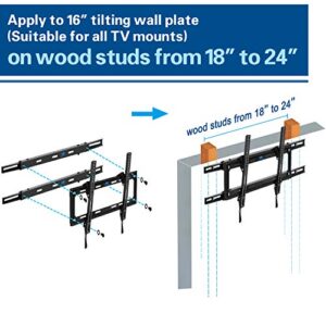 MD Mounting Dream MD5231 TV Wall Mount Extended Bracket For 16” Wall plate, Fitting 18” - 24” Wood Stud, Max Loading Capacity of 154 LB