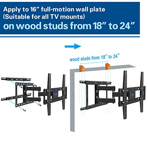 MD Mounting Dream MD5231 TV Wall Mount Extended Bracket For 16” Wall plate, Fitting 18” - 24” Wood Stud, Max Loading Capacity of 154 LB