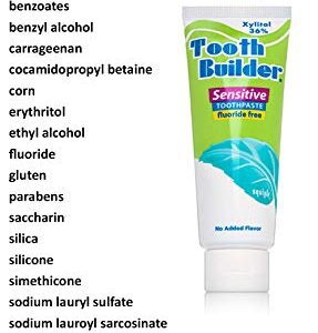 Squigle Tooth Builder SLS Free Toothpaste (Stops Tooth Sensitivity) Prevents Canker Sores, Cavities, Perioral Dermatitis, Bad Breath, Chapped Lips - 4 Pack