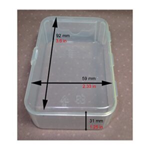 Maymom Small Plastic Box with Hinged Lid for Small Parts, Crafts, Beads, Jewelry and Watch Parts (12 Boxes, Clear)