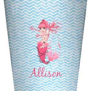 RNK Shops Mermaid Waste Basket - Single Sided (White) (Personalized)