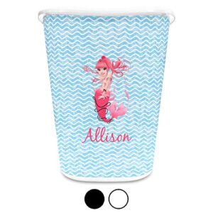 RNK Shops Mermaid Waste Basket - Single Sided (White) (Personalized)