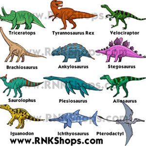 RNK Shops Dinosaurs Waste Basket - Single Sided (Black) (Personalized)