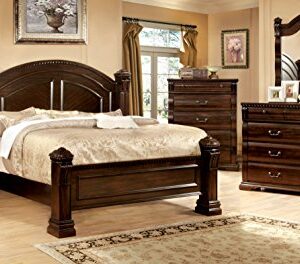 Furniture of America Lexington Low-Poster Bed, Eastern King, Cherry