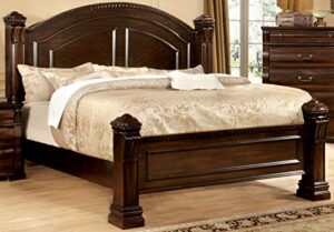 furniture of america lexington low-poster bed, eastern king, cherry