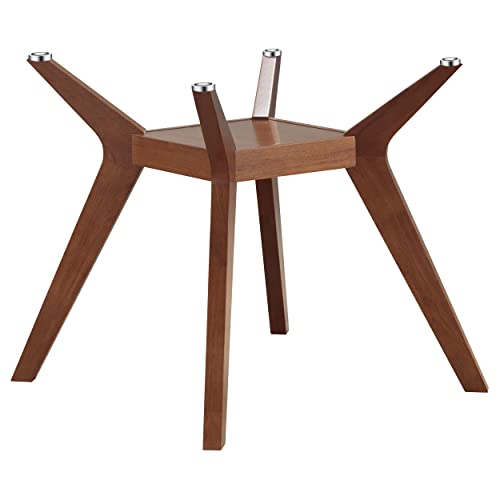 Coaster Furniture Paxton Mid Century Modern Wood Table Base Only Glass Top Sold Separately Nutmeg Brown 122180