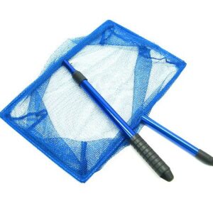 CORISRX BEST OF YOUR LIFESTYLE 12"x 8" Koi Adjustable Fish NET Handle 30~54cm Aluminum Fishing Pond Tank Blue