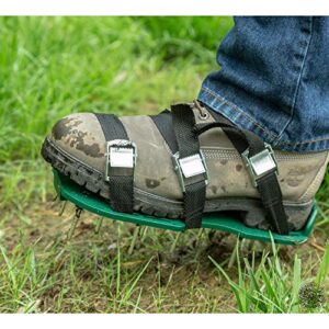 Punchau Lawn Aerator Shoes w/Metal Buckles and 3 Straps - Heavy Duty Spiked Sandals for Aerating Your Lawn or Yard