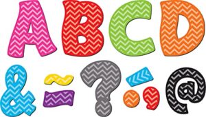 teacher created resources chevron 3" magnetic letter, 0.10" x 3" x 3", multicolor, 67 per pack