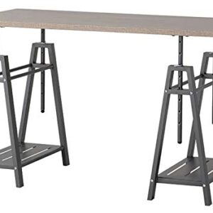 Signature Design by Ashley Irene Industrial Adjustable Desk, Beige & Gray