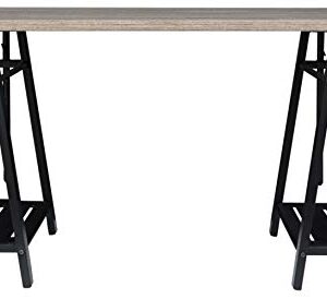 Signature Design by Ashley Irene Industrial Adjustable Desk, Beige & Gray