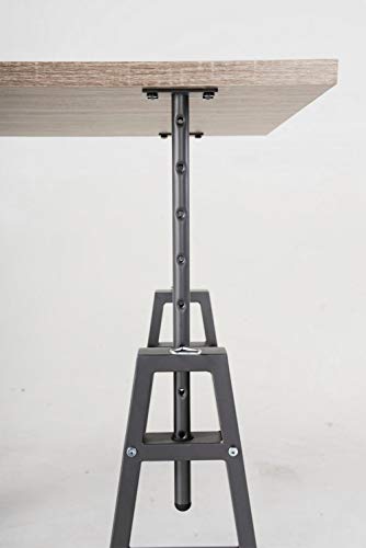 Signature Design by Ashley Irene Industrial Adjustable Desk, Beige & Gray