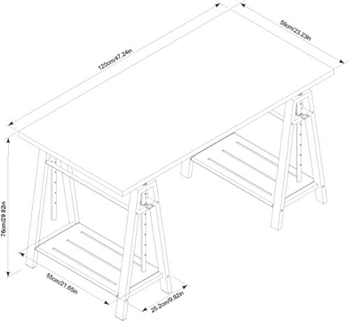 Signature Design by Ashley Irene Industrial Adjustable Desk, Beige & Gray