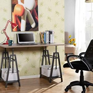 Signature Design by Ashley Irene Industrial Adjustable Desk, Beige & Gray