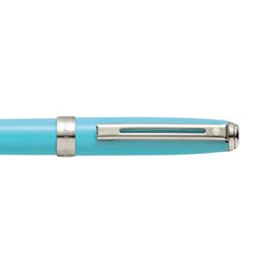 Sheaffer Prelude Mini Ballpoint Pen, Gloss Turquoise Featuring Nickel Plate Trim (E2980651)