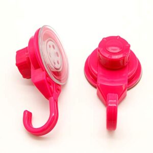 evideco 9714150 strong hold suction hooks-bath-kitchen-home-set of 2 fuchsia