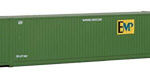 Walthers SceneMaster HO Scale Model of EMP (Green, Yellow) 53' Singamas Corrugated Side Container,949-8503