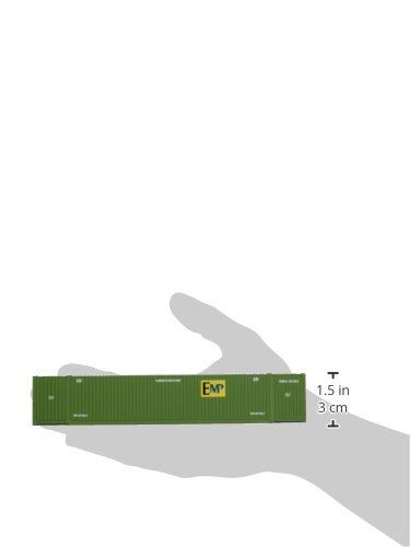 Walthers SceneMaster HO Scale Model of EMP (Green, Yellow) 53' Singamas Corrugated Side Container,949-8503