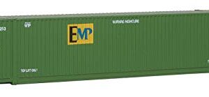 Walthers SceneMaster HO Scale Model of EMP (Green, Yellow) 53' Singamas Corrugated Side Container,949-8503