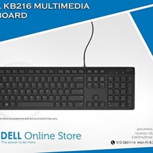 Dell Wired Keyboard - Black KB216 (580-ADMT)