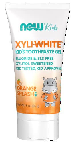 NOW Solutions, Xyliwhite™ Toothpaste Gel for Kids, Orange Splash Flavor, Kid Approved! 3-Ounce, packaging may vary