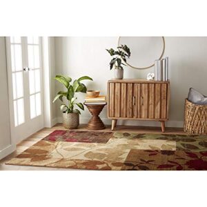 Home Dynamix Amelia Modern Area Rug | 6'7" x 9'10" Rectangle | Beige/Green/Red