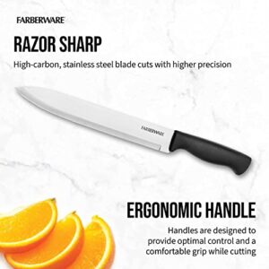 Farberware Edgekeeper Slicing Knife with Self-Sharpening Blade Cover, 8 Inch, Black