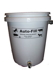 auto-fill automatic large animal nipple waterer bucket for horses, pigs, hogs, goats, cows and more