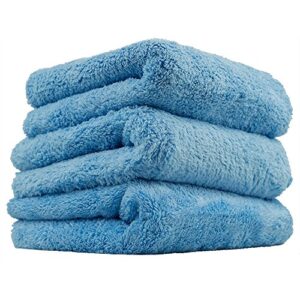 chemical guys mic35003 happy ending edgeless microfiber towel, blue (16 in. x 16 in.) (pack of 3)