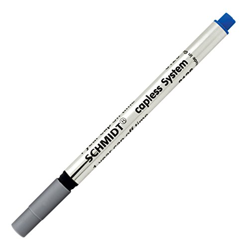 SCHMIDT 8126 Long Capless Rollerball Refill Fine Point 0.6mm, Blue, 2 Pack Blister (SC58124)