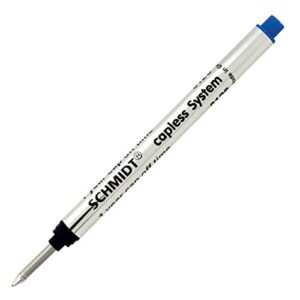 SCHMIDT 8126 Long Capless Rollerball Refill Fine Point 0.6mm, Blue, 2 Pack Blister (SC58124)