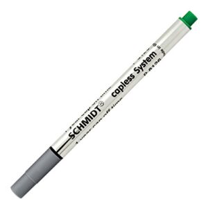 SCHMIDT P8126 Short Capless Rollerball Refill Fine Point 0.6mm, Green, 2 Pack Blister (SC58122)