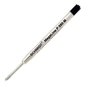 SCHMIDT P950 Megaline Pressurized Ballpoint Refill Medium, Black, 2 Pack Blister (SC58147)