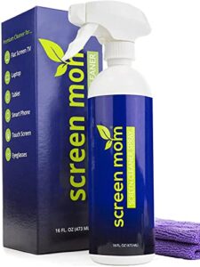 screen cleaner kit - best for led & lcd tv, computer monitor, laptop, and ipad screens – contains over 1,572 sprays in each large 16 ounce bottle – includes premium microfiber cloth