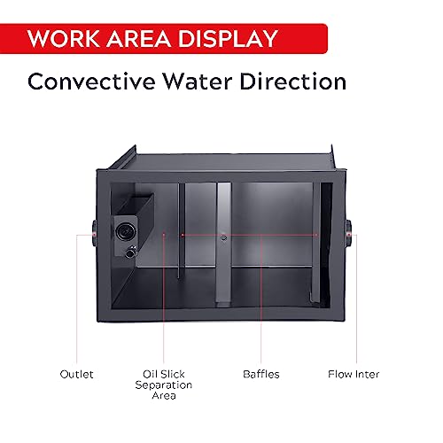 Wentworth 20 Pound Commercial Grease Trap Interceptor for Restaurant Under Sink Kitchen, 10 GPM, WP-GT-10