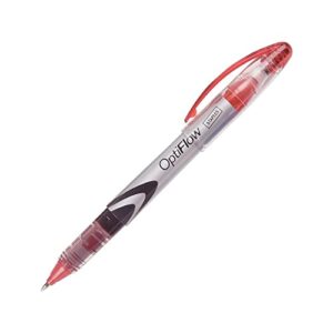 staples 486575 optiflow rollerball pens fine point red dozen (11527)