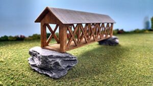 train time laser n scale laser cut covered bridge kit