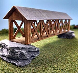 Train Time Laser N Scale Laser Cut Covered Bridge Kit