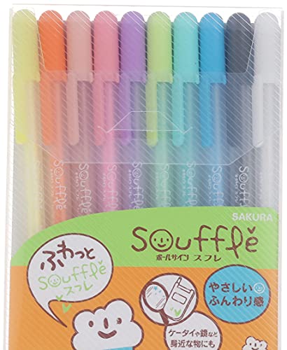 Sakura Color aqueous ballpoint pen ball sign souffle 10 colors PGB10VN