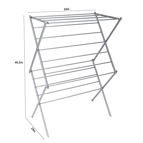 YBM HOME 2 Tier Deluxe Foldable Clothes Steel Drying Rack #1622-11