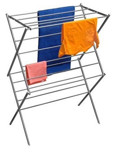 YBM HOME 2 Tier Deluxe Foldable Clothes Steel Drying Rack #1622-11